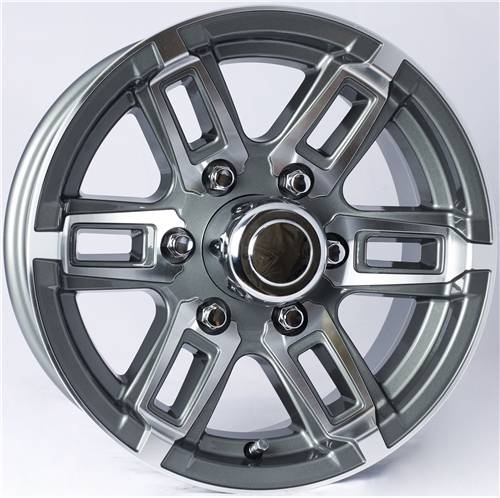 16" 6 Lug 6-Spoke T06 Gray Inlay Aluminum Trailer Wheel Dick's Auto ...